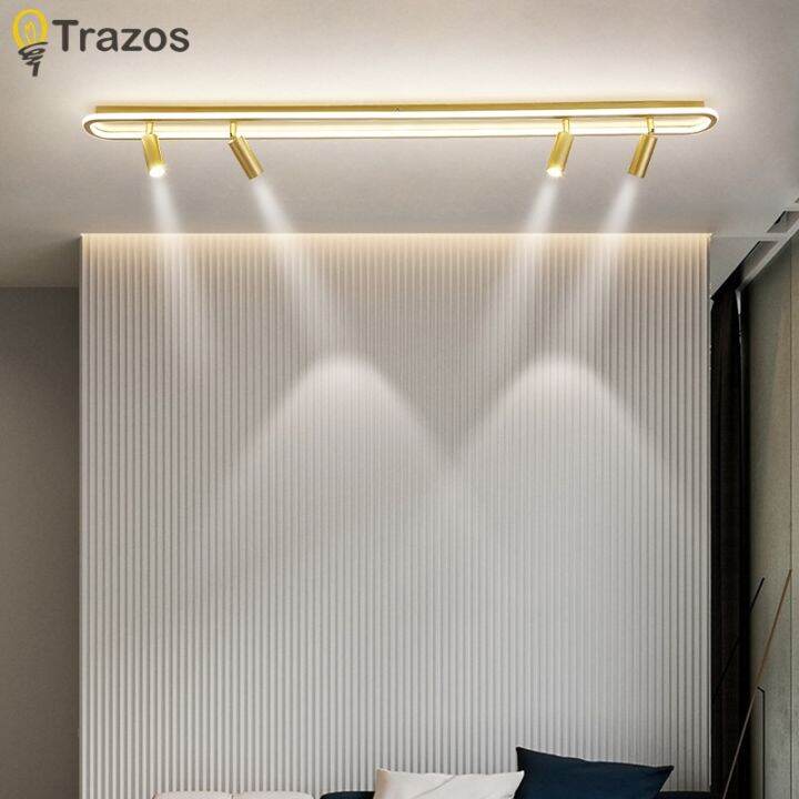 TRAZOS New Modern Long LED Ceiling Lights For Living Dining Room ...