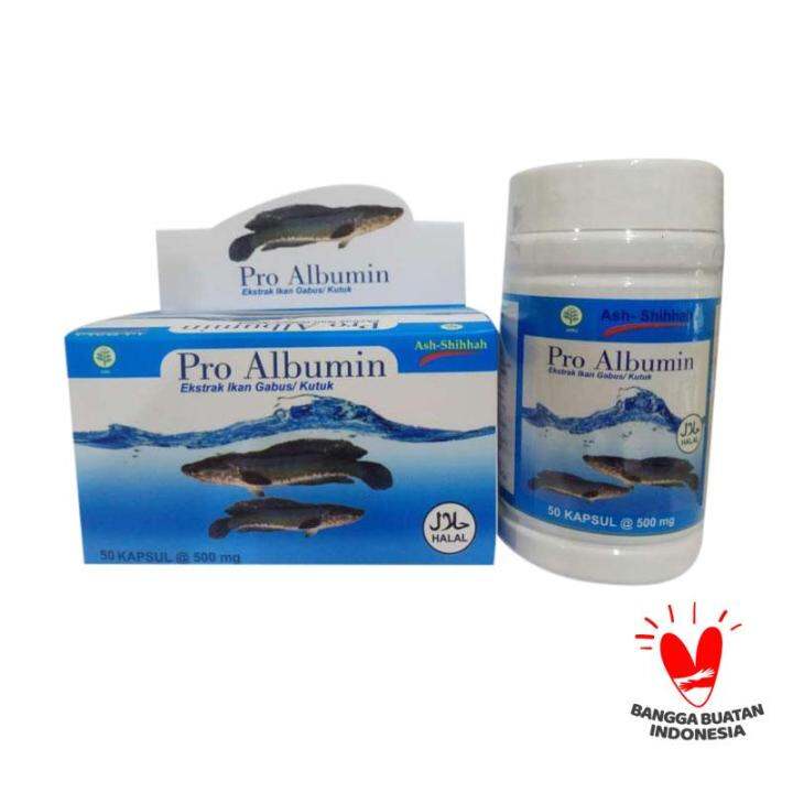 Kapsul Albumin - Pro Albumin Ekstrak Ikan Gabus @60 kapsul- Sangat Baik Penyembuhan Pasca ...