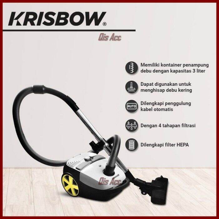 KRISBOW Vacuum Cleaner 3 Ltr Penghisap Debu Kering 800 Watt CVC-30MF | Lazada Indonesia