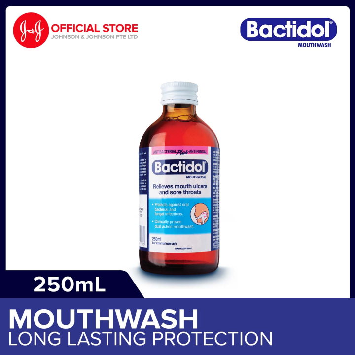 Bactidol Fast Relief Mouthwash For Sore Throat & Ulcers 250ml | Lazada ...