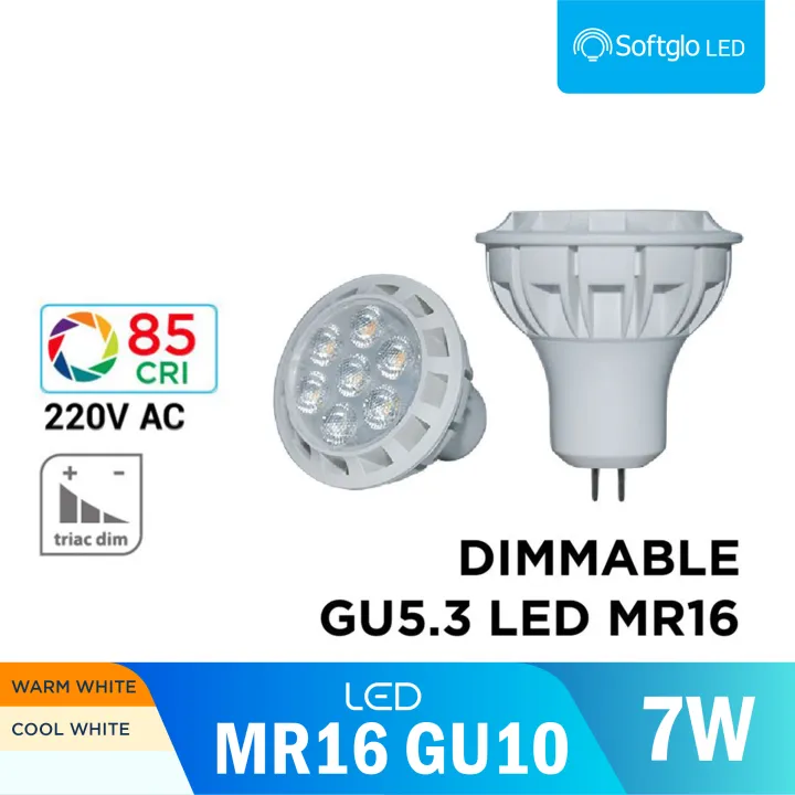 【2 for 392】SOFTGLO LED DIMMABLE LIGHT 7W GU5.3 SMD MR16 28 DEGREE BULB ...
