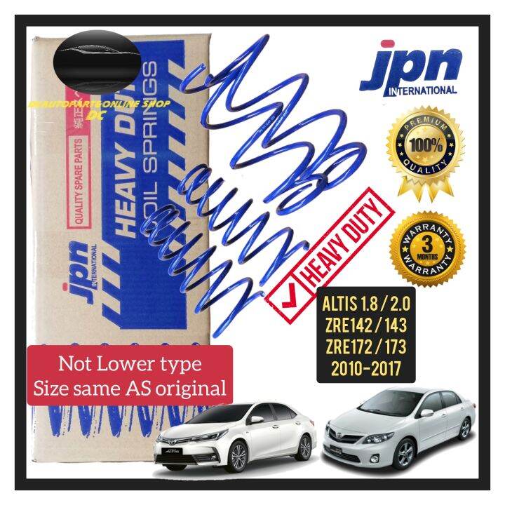 JPN INTERNATIONAL HEAVY DUTY COIL SPRING TOYOTA ALTIS ZRE142 ZRE143 ...