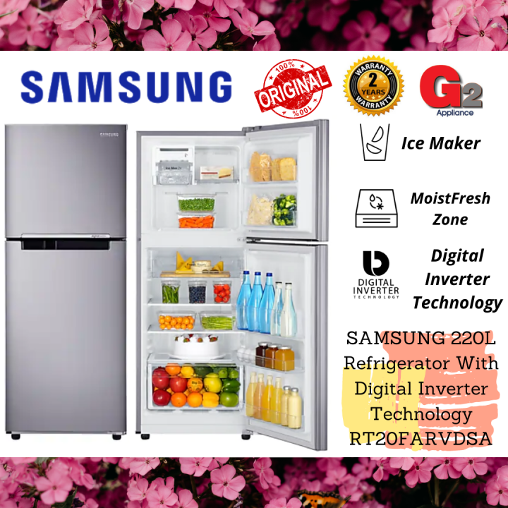 SAMSUNG 220L Refrigerator With Digital Inverter Technology RT20FARVDSA ...