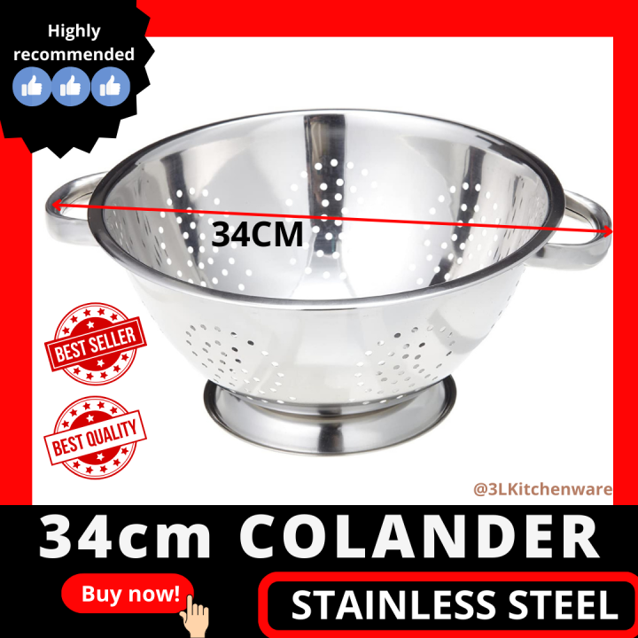 Light Weight Stainless Steel Colander for Spaghetti, Pasta, Fruits ...