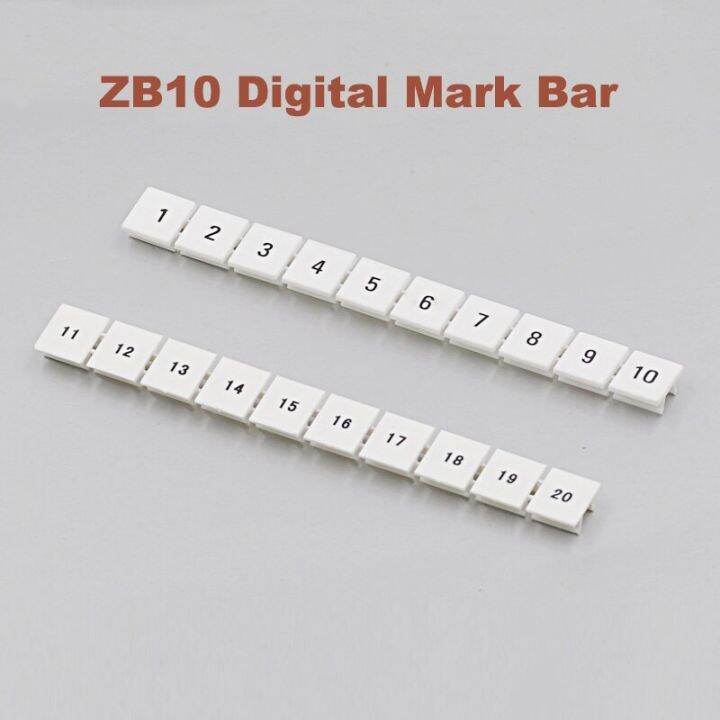 Zb10 Digital Marker Strip For Uk10n Din Rail Terminal Block Mark Bar Morsettiera Zb-10 Bornier ...