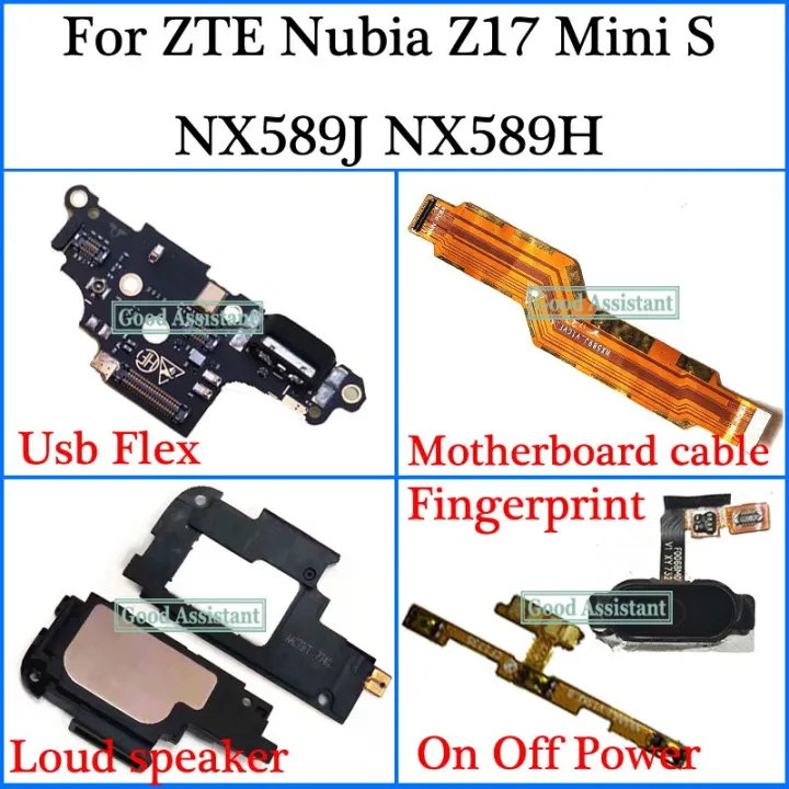 สำหรับ Zte Nubia Z17 Mini S Nx589j Nx589h Cabo Usb Flex Placa-Mãe Impressão Digital Alto-Falante ...