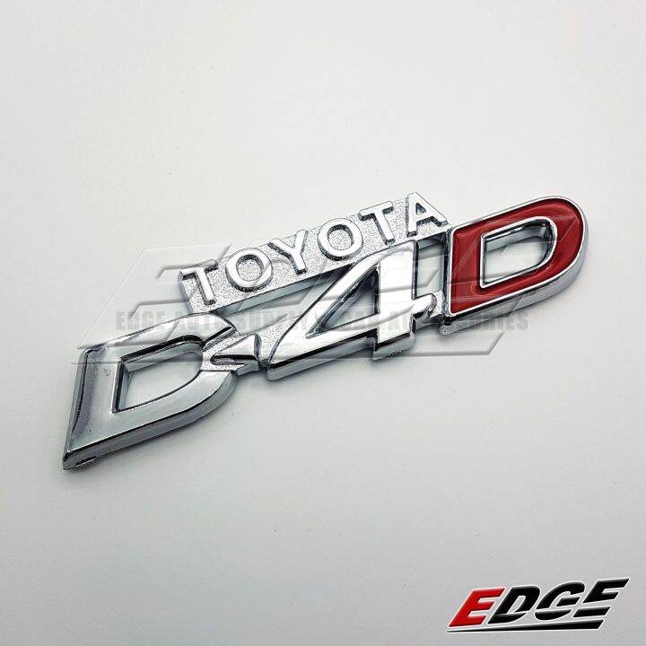 Emblem - Toyota D-4D - Chrome/Red - 2.6x9.5cm // d4d toyota sport ...