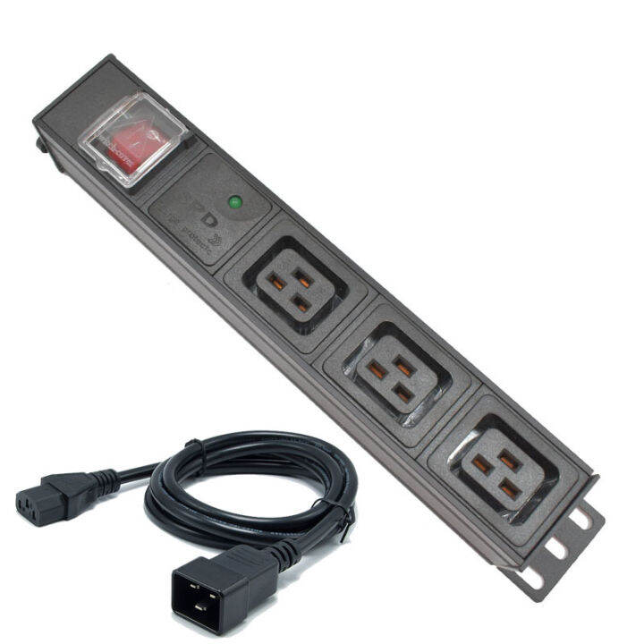 PDU Power Strip C19 Socket Distribution Unit Cabinet 3 Way AC Socket Aluminum alloy shell iec ...