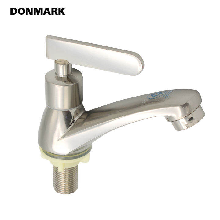 DONMARK ก๊อกน้ำ ก๊อกอ่างล้างหน้า ด้ามปัด สีซาติน รุ่น DKS-1120 | Lazada.co.th