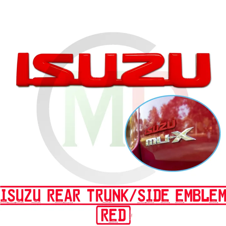 Isuzu Rear Trunk / Side Emblem Badge for Isuzu Cars (Red) | Lazada PH