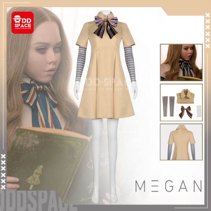 M3gan Cosplay Costume Megan Dress Ai Doll Robots Skirt Top Socks ...