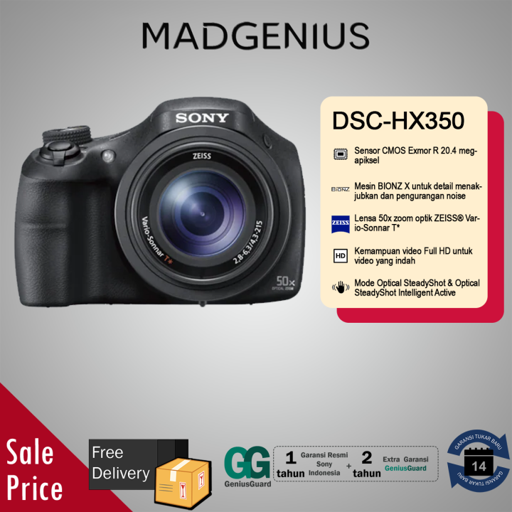 Sony Kamera HX350 dengan 50x Zoom Optik DSC-HX350 warna Hitam garansi ...