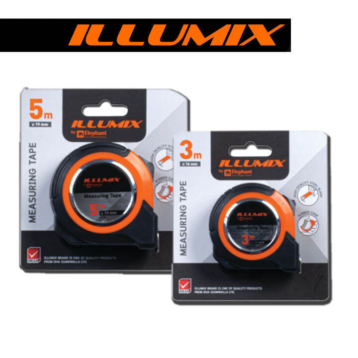 ILLUMIX By Elephant ตลับเมตร รุ่น MT1-5M 5 เมตร และรุ่น MT1-3M 3 เมตร จำนวน 1 ตัว สินค้าพร้อมส่ง ...
