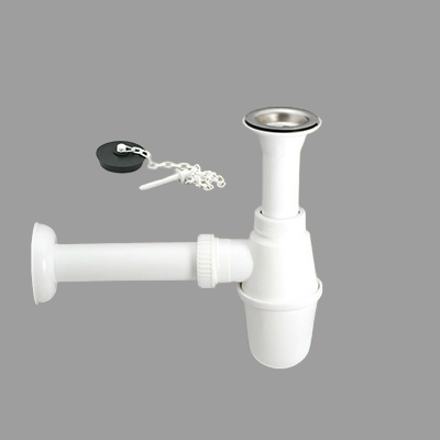 Techplas Basin Plastic Bottle Trap c/w Waste Plug & Plastic Chain – S.S ...