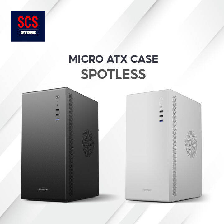 SLEVCASE SPOTLESS MICRO ATX CASING BLACK / WHITE | Lazada