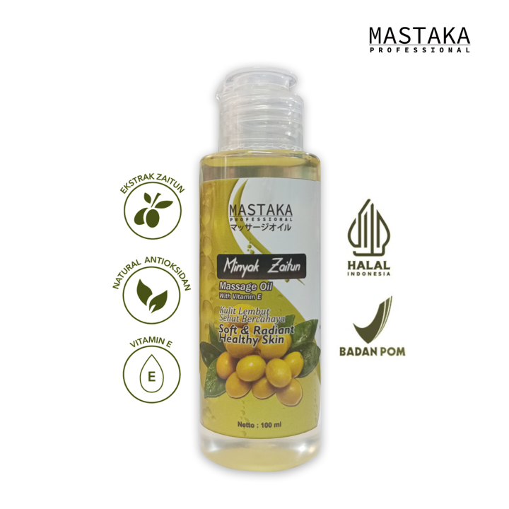 MASTAKA Minyak Zaitun Massage Oil Vitamin E Aromatherapy 100 ml ...