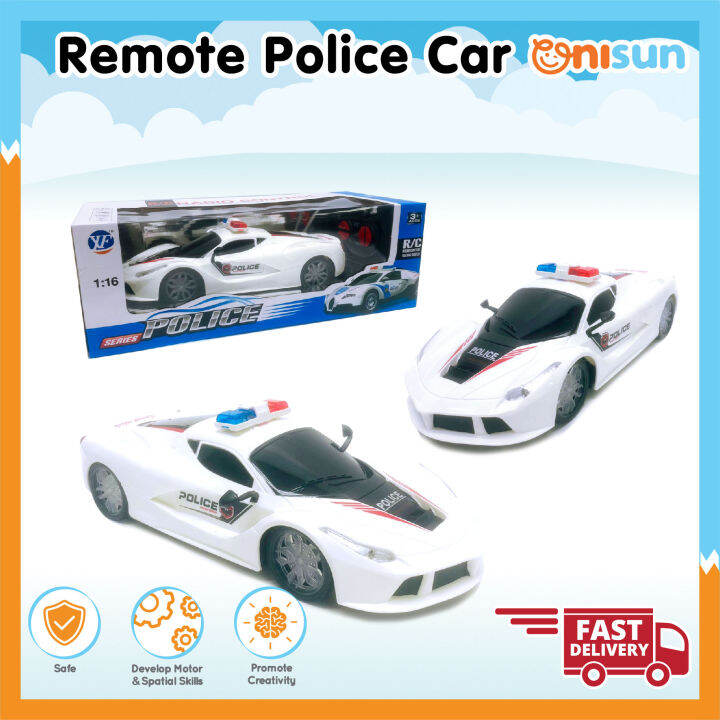 Kids Boy Fun Remote Control Police Car Vehicle With Rechargeable ...