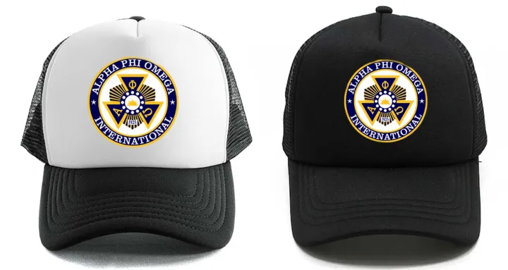 ALPHA PHI OMEGA APO CAP BLACK WHITE | Lazada PH