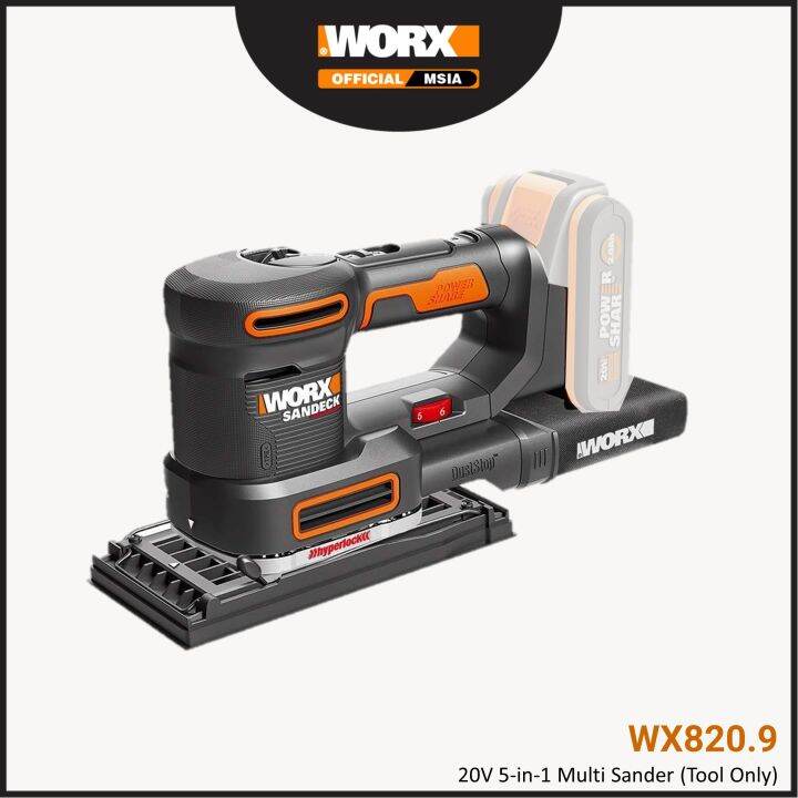 WORX WX820.9 20V Cordless 5-IN-1 Multi Sander (Finishing Sander ...