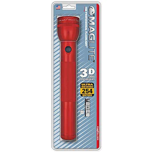 Maglite Heavy-Duty Incandescent 3-Cell D Flashlight, Red | Lazada.co.th