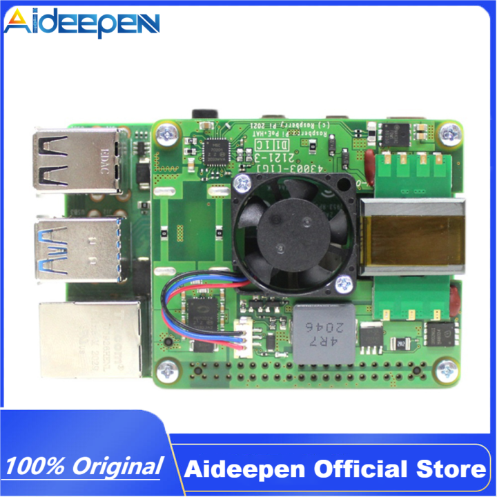 【READY🔥🔥】Original Aideepen Raspberry Pi Raspberry Pi 3B+/4B POE+ Power Over Ethernet Expansion ...