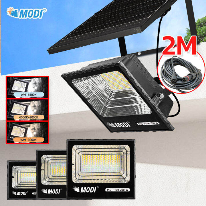 MODI ไฟสปอร์ตไลท์โซล่าเซลล์ 40W 100W 200W solar light Outdoor ...