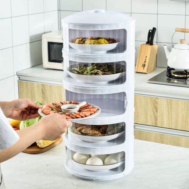 New Food Storage 5 Layer Cover Multilayer Sliding Door Insulation Food ...