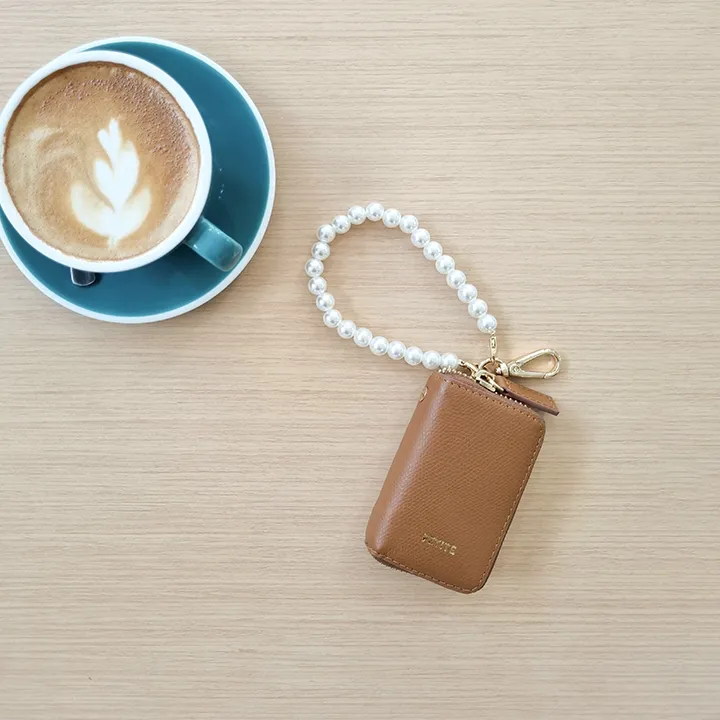 Petite Bag – CHER [เชร์] – Key Pouch – Tan กระเป๋ากุญแจรถยนต์ หนังแท้ ...