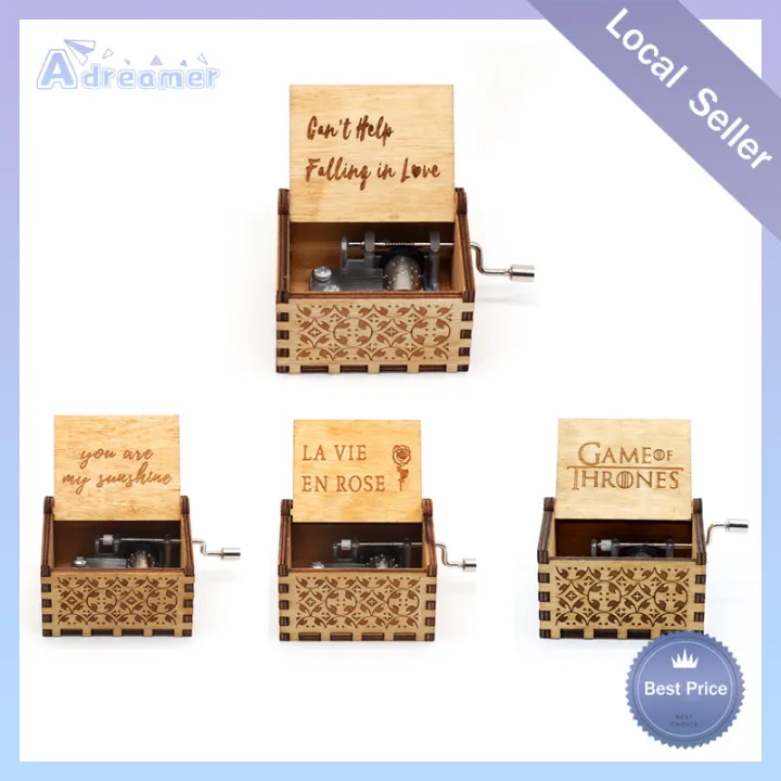 Hand-cranked Wooden Music Box | Lazada PH