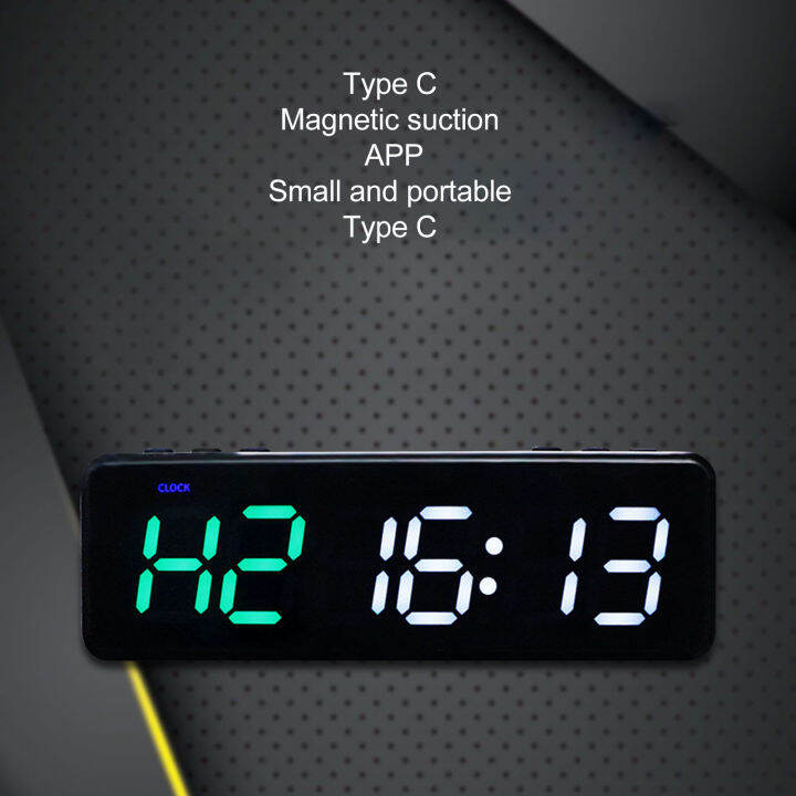 LED Timer, Gym Timer 12/24 Hour Clock Display Multifunction for Home ...