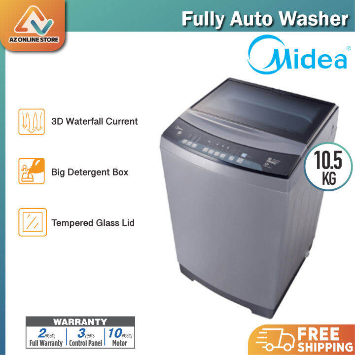 MIDEA Fully Auto Washing Machine (10.5kg) MFW-1055CV 10.5kg Washer ...