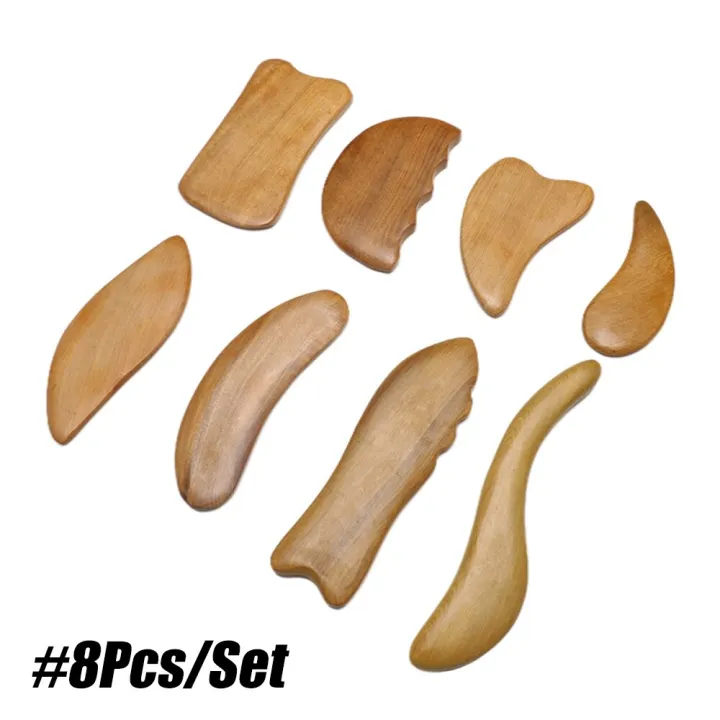 Natural Fragrant Wood Body Foot Reflexology Gua Sha Massager Roller