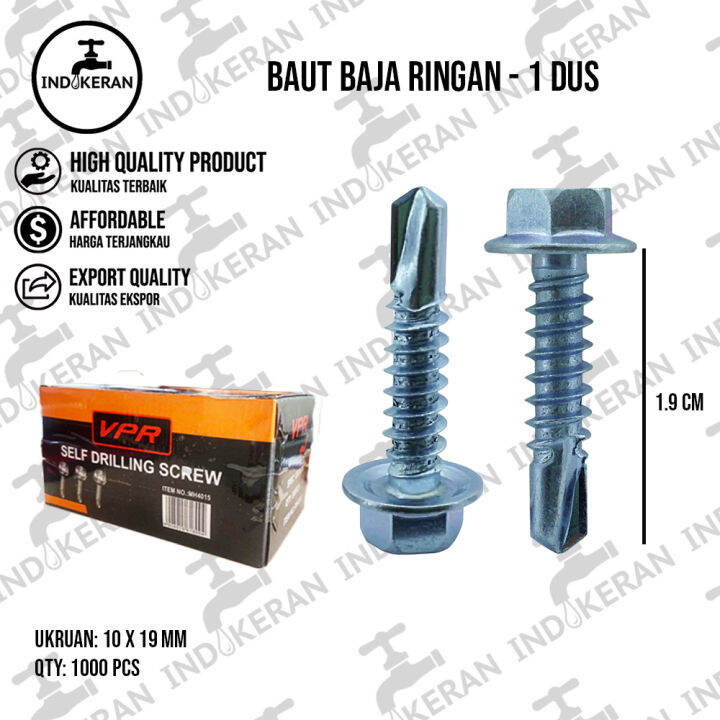 INDOKERAN - Baut Baja Ringan 10 x 19 MM - 1 Dus - High Quality | Lazada Indonesia