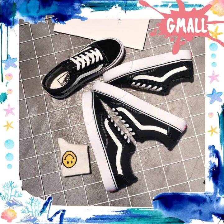 GIANTMALL SP005 SEPATU VENS OLD SKOOL SEPATU OLDSKOOL CLASSIC BLACK ...