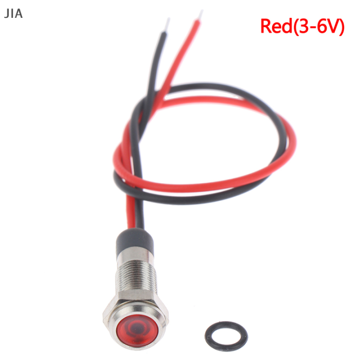 JIA P67 waterproof 6mm led metal warning indicator light 3v 5v 6v 12v ...
