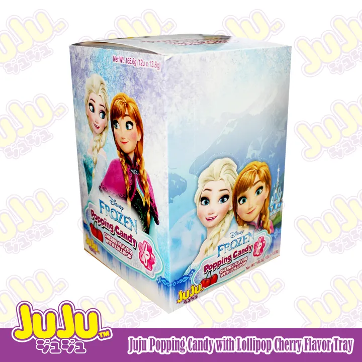 Juju Popping Candy Cherry Flavor with Lollipop 13.8g (12-piece) Tray ...