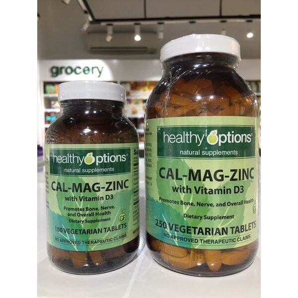 ☜Cal-Mag-Zinc with Vitamin D3 Healthy Options 100250 tablets♥ | Lazada PH