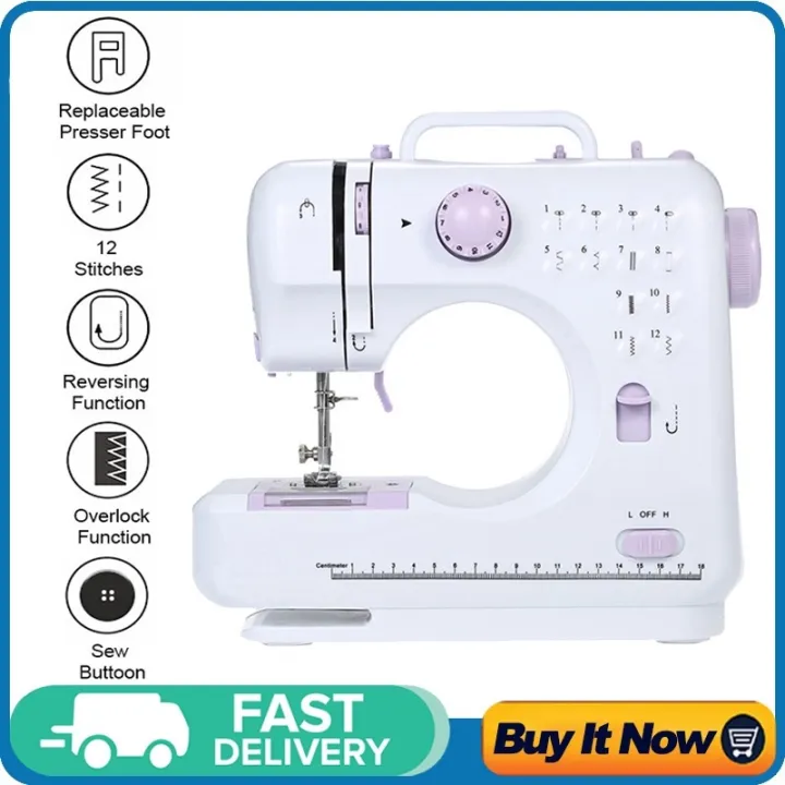 12 Stitch Sewing Machine Mini Multifunctional Household Sewing Machine ...
