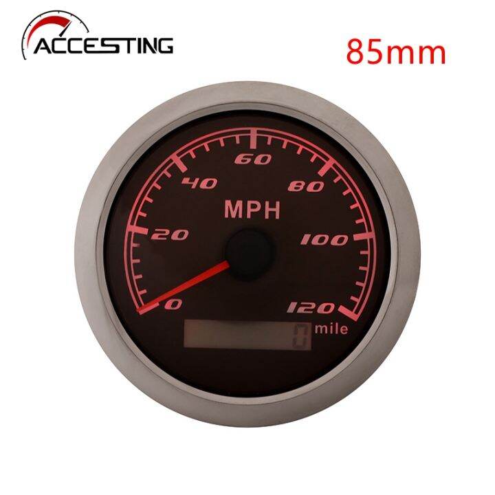 85mm Speedometer Waterproof Speedometer Digital 0-120MPH /0-60MPH ...