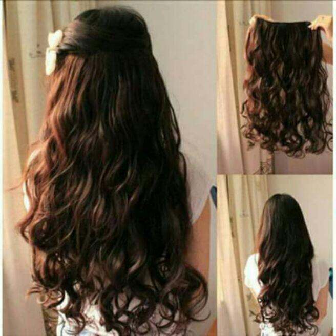 Korean Fashion Hair Extention Wavy/Curly Darkbrown 5 Clips | Lazada PH