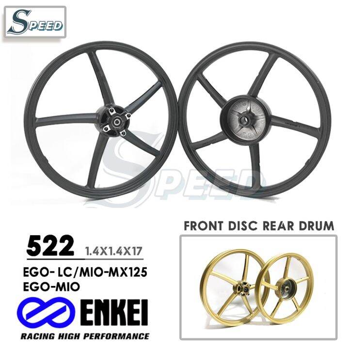 【COD】 Enkei Mags 522 Mio SportySoulty Mio i 125 Front Disc Brake 4 Holes Rear Drum Brake 1.417 ...
