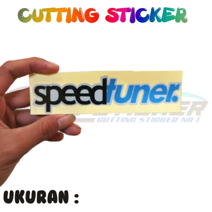 STIKER CUTTING RACING SPEEDTUNER | UKURAN 4X15 CM | STIKER MOTOR ...