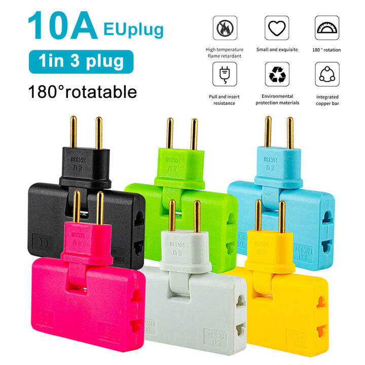 ENRIC 1500W 180 ° Rotary Socket Converter Ultra Thin One To Three Power ...