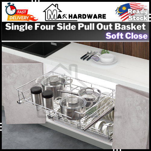 Four Side Pull Out Basket KN (350/400/450/500/600/800/900)MM | Lazada