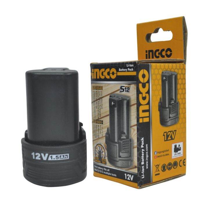 ♖INGCO by Winland S12 Lithium-Ion Battery Pack 12V 1.5Ah FBLI12152 ING ...