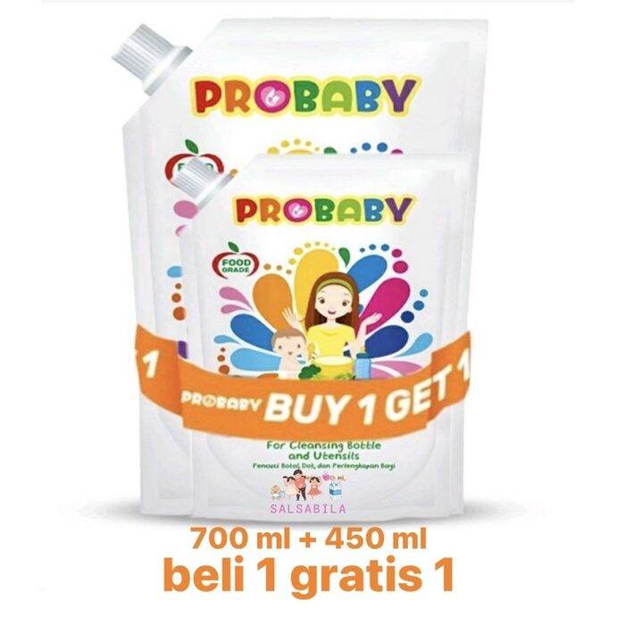 PROBABY liquid cleanser/ sabun cuci botol dot bayi 700 ml + 450 ml ...