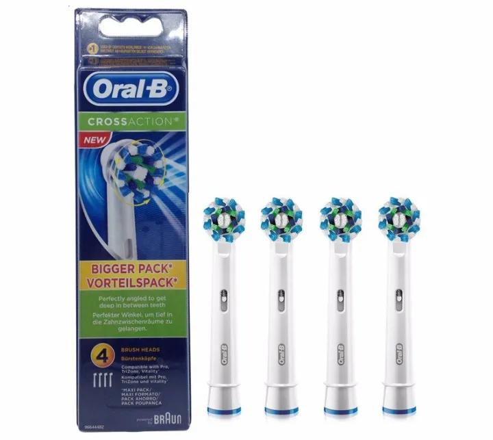 Oral B Replacement Toothbrush Head Soft Bristle Refill Cross Action ...