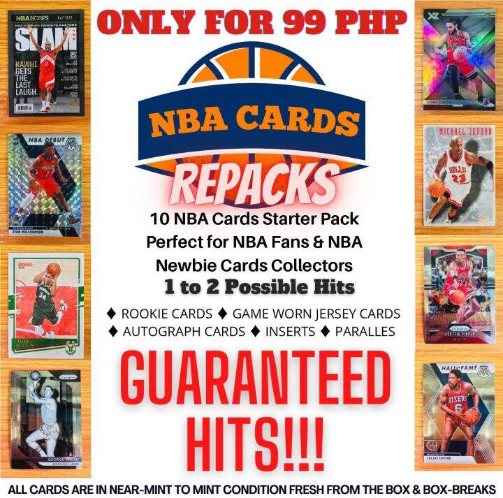 NBA CARDS REPACKS for NBA Fans & Cards Collectors Starter Pack (10 ...