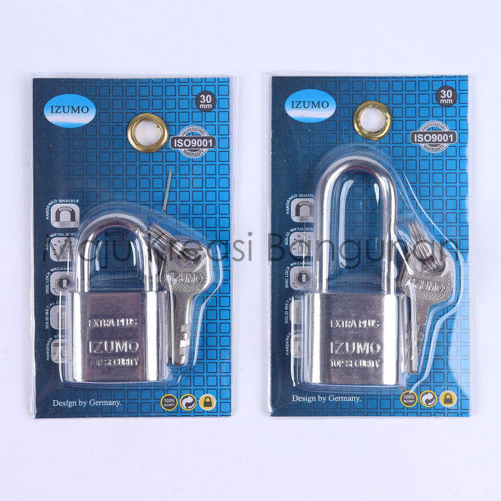 Gembok Rumah Pagar Toko Panjang Pendek Padlock 30mm 30S 30L 3 Kunci 30 mm Izumo Dan Xiang Verriz ...