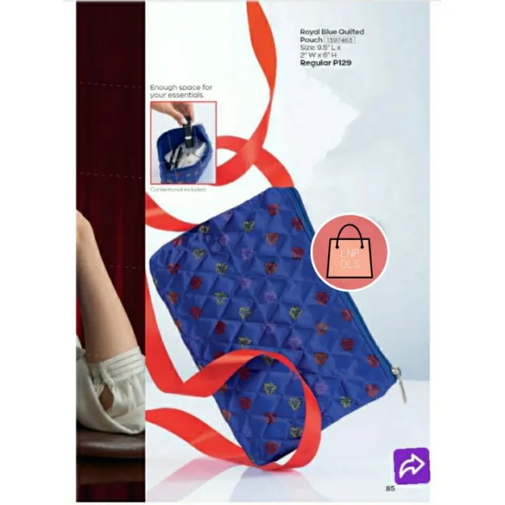 AVON ROYAL BLUE QUILTED POUCH | Lazada PH